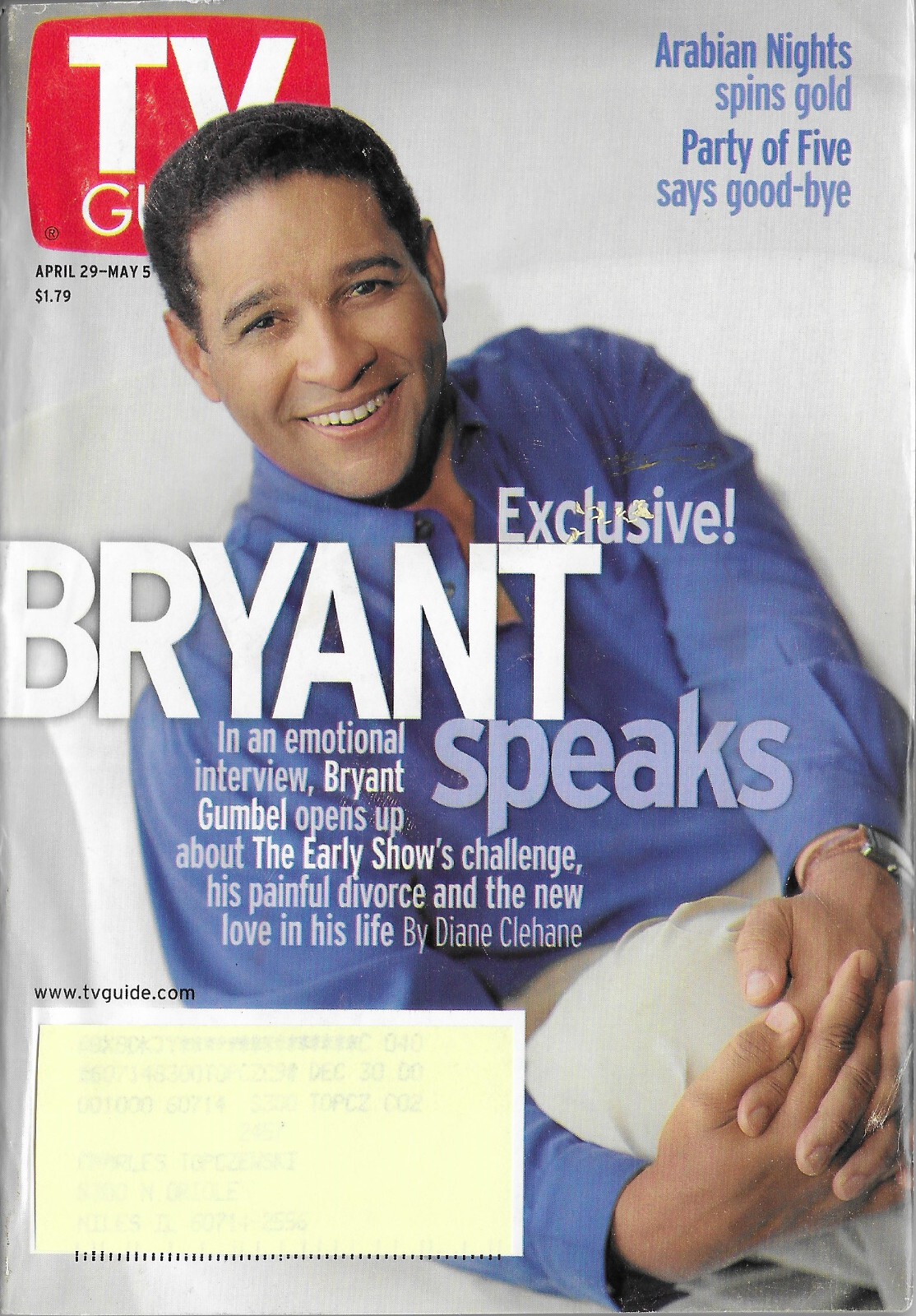 2000 TV Guide - Bryant Gumble - Amy Smart - Chad Lowe - Party of Five ...