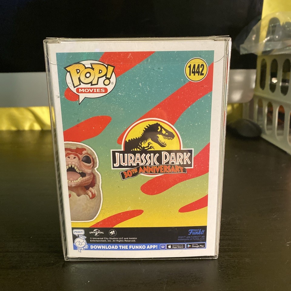 Funko Pop Hatching Raptor Comic Con Sticker Exclusive Jurassic Park W ...