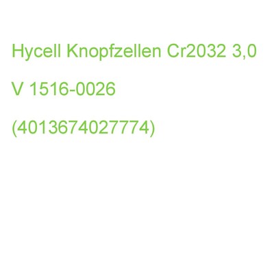 6 Hycell Knopfzellen Cr2032 3,0 V 1516-0026 (4013674027774) | eBay.de