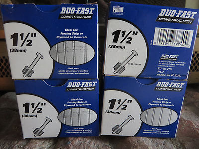DUO-FAST CONSTRUCTION LOW VELOCITY POWDER 1 1/2" FASTENERS 38 mm | eBay