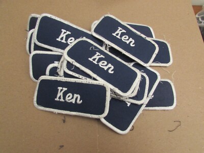 Name Ken patch LOT OF 20 uniform personal name patch Iron on or Sew on ...
