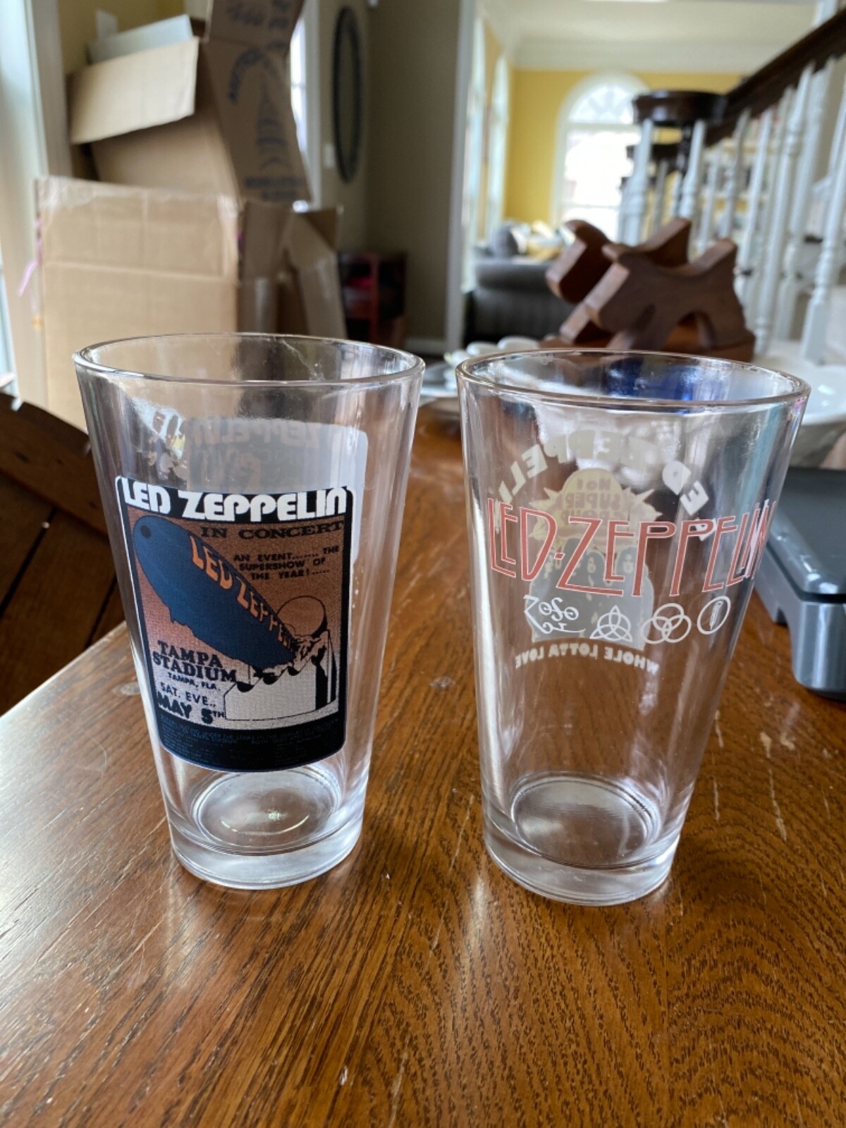 RARE VINTAGE 70’S LED ZEPPELIN BEER GLASSES SET OF 2 1973 ZOSO AND MAY ...