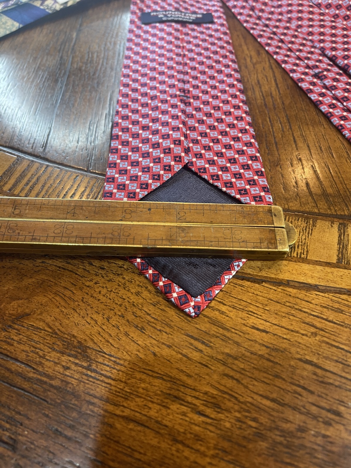 RED ROUNDTREE & YORKE HIGH END DRESS SUIT DESIGNER NECKTIE TIE FREE ...