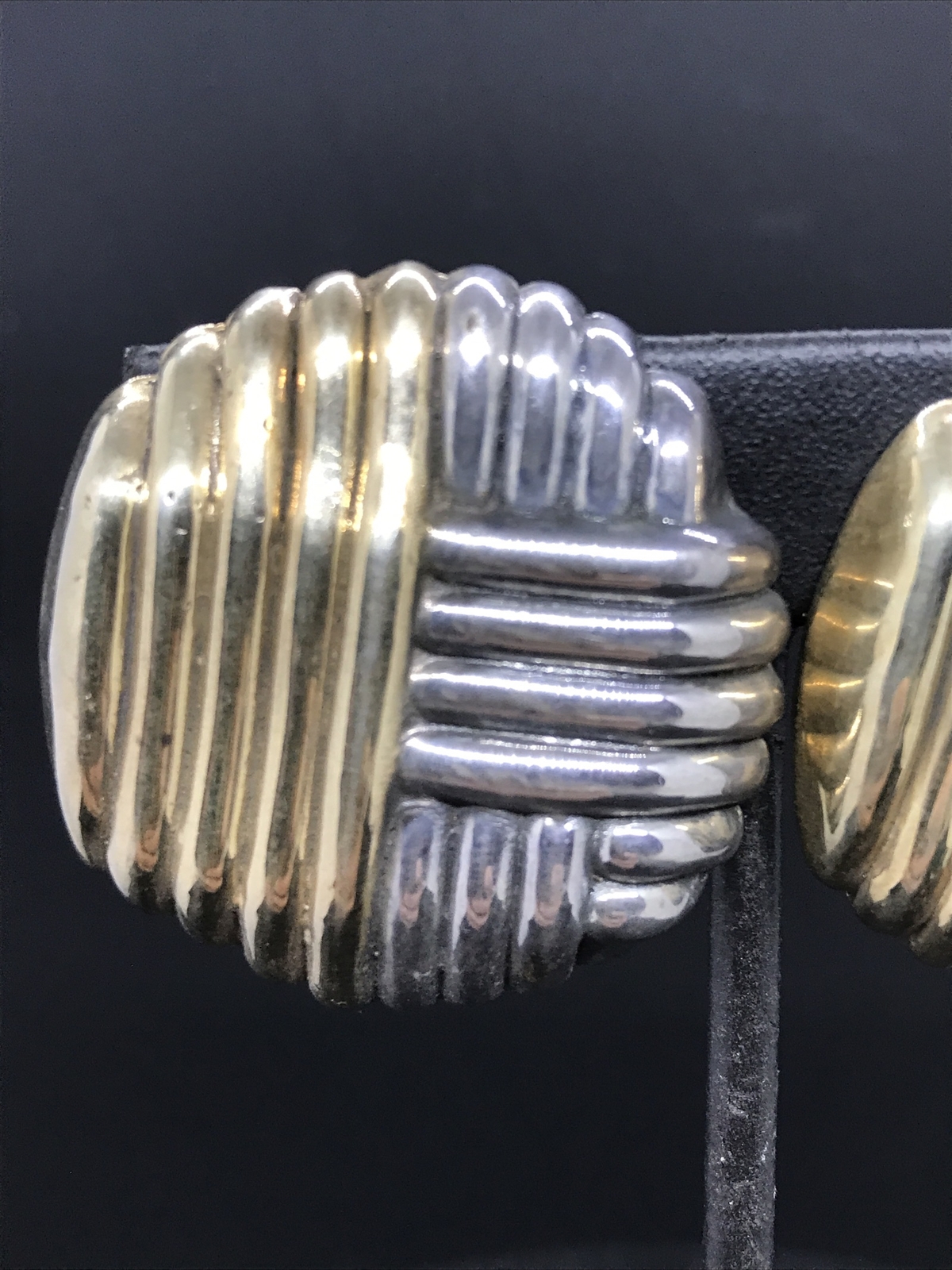 Vintage Brian Bergner 925 Sterling Electroform Modernest 2-tone Clip ...