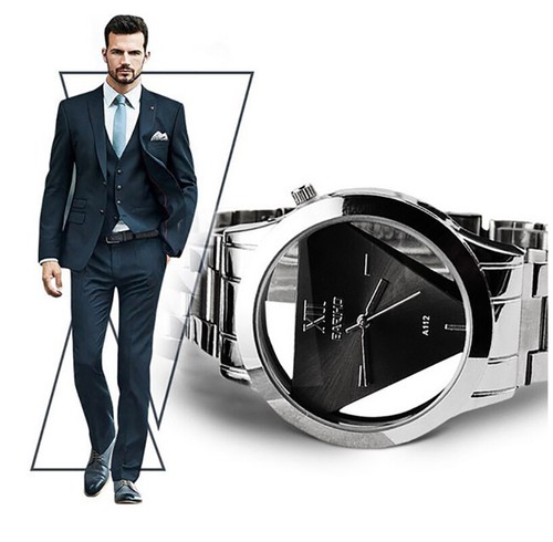 Luxurious Transparent Ba Triangle Watch Durable Glass Face And Steel ...