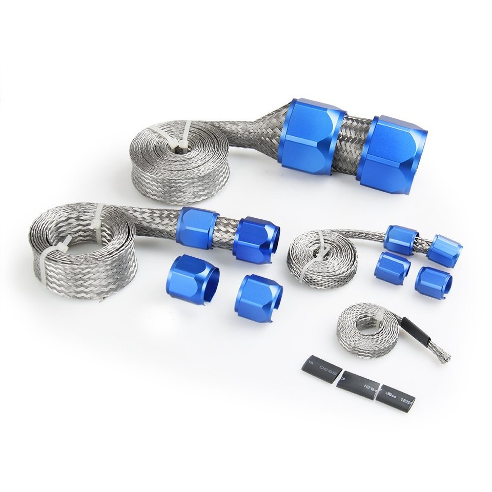 Flex Braid Steel Braided Radiator Heater Hose Line Wire Cover Sleeve ...