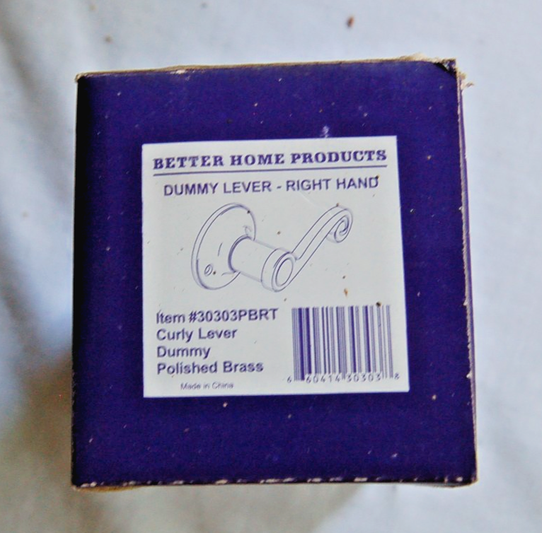 Right-Handed Dummy Levers Door Handles in Polished Brass Gold Curly ...