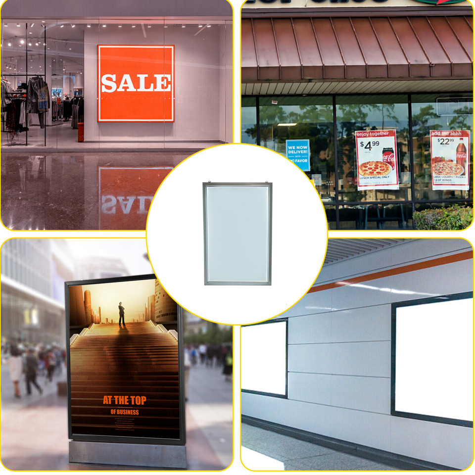 18x24" LED Backlit Movie Poster Art Picture Frame Light Box Advertising ...