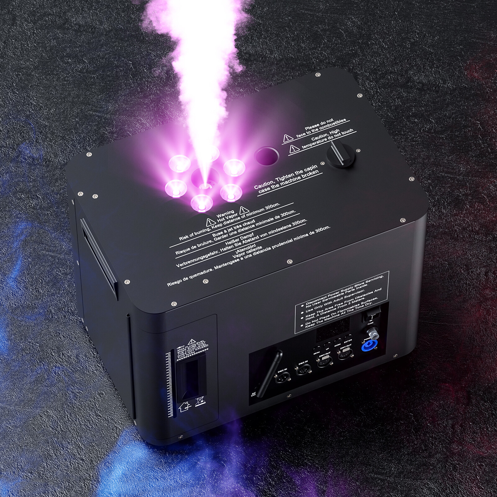 2400W Cold Spark Machine LED Smoke Fog Machine Stage Effect Wedding DJ ...