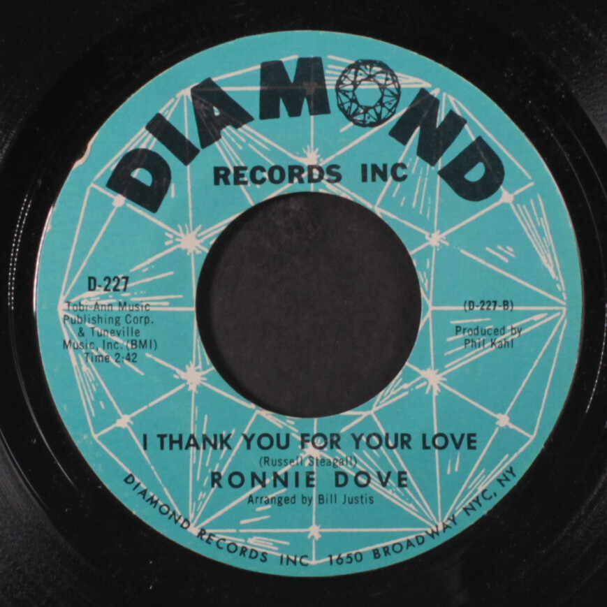 RONNIE DOVE: i want to love you for what you are DIAMOND 7" Single 45 ...