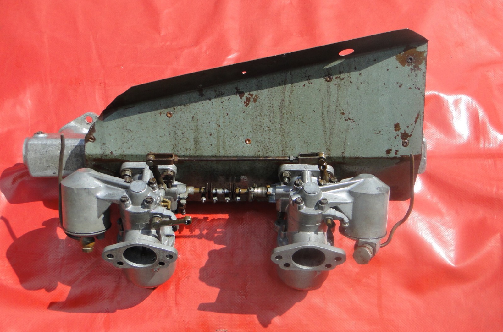 Austin Healey BN6 SU HD6 Dual Carbs Heat Sheild Inlet Manifold Take-off ...