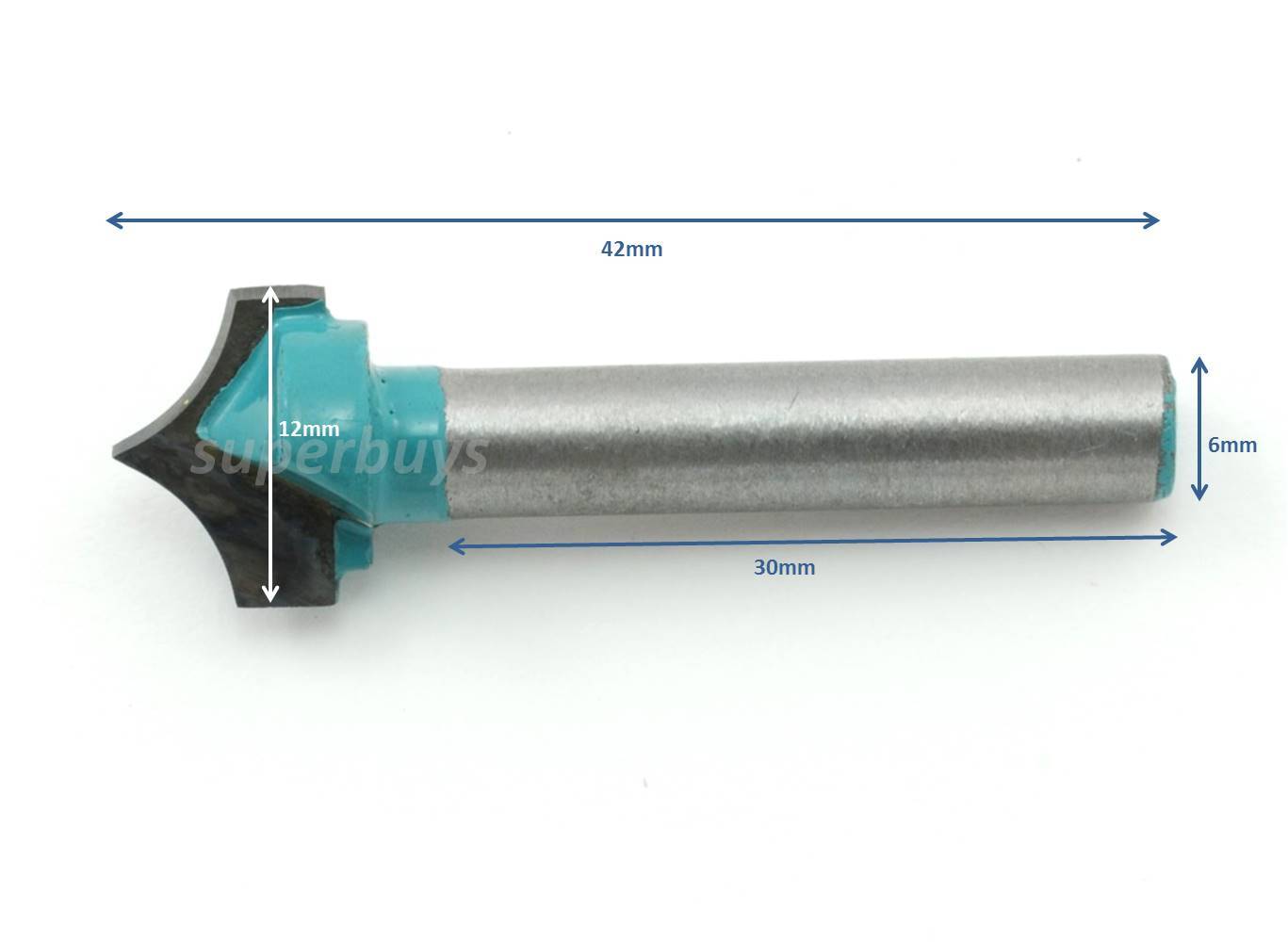 12mm Steel Round Over Groove Router Bit CNC V Needle Tip CNC Wood Mill ...