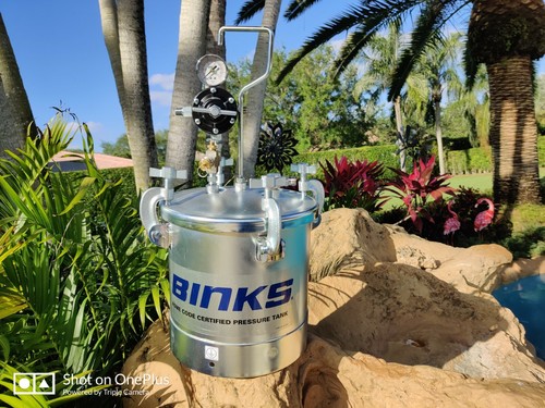 Binks 83C-210 Paint Tank 2.8 Gal. Zinc Plated Steel Pressure Pot ...