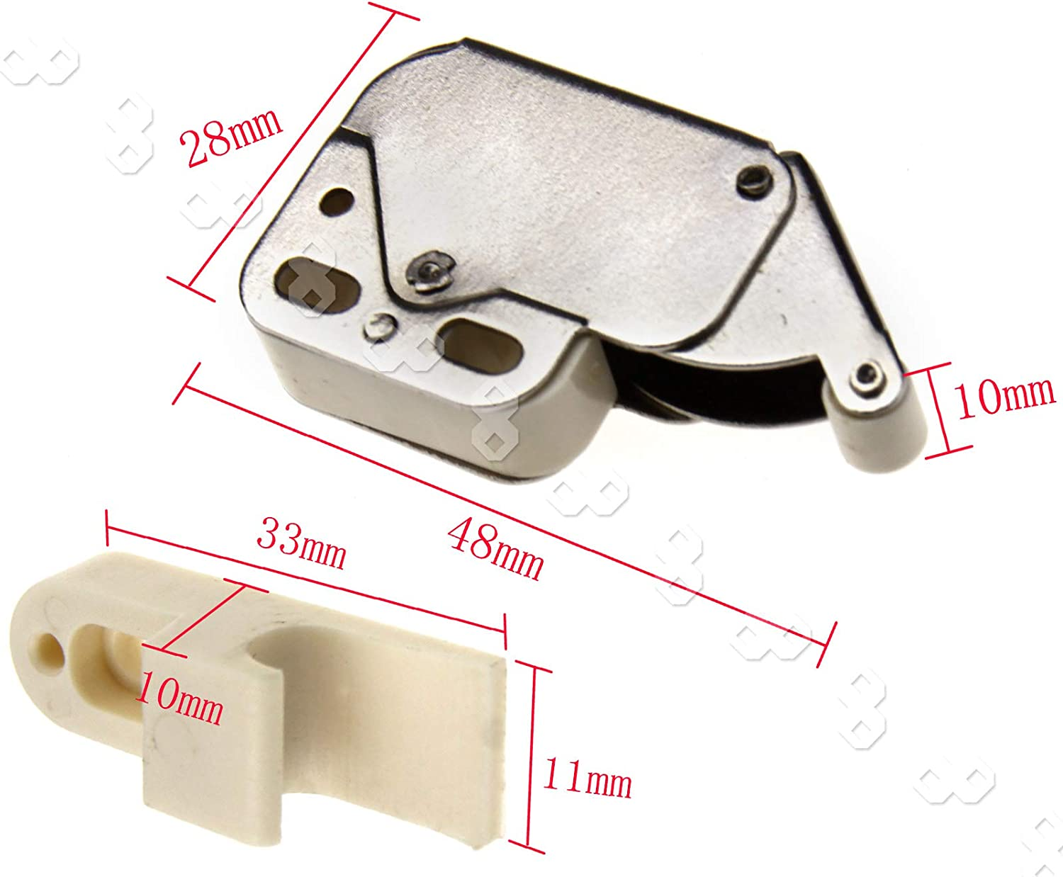 4 X Spring Loaded Mini Tip Push Catch Release Latch Caravan Boat ...