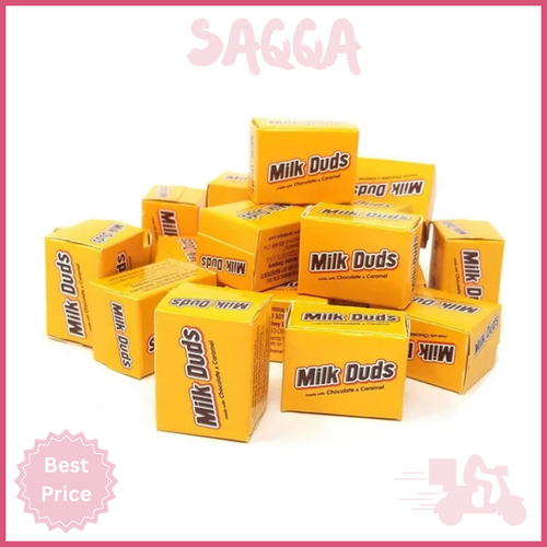 MILK DUDS Candy, Caramel in Milk Chocolate Fun Size Mini Boxes, Bulk 1 ...