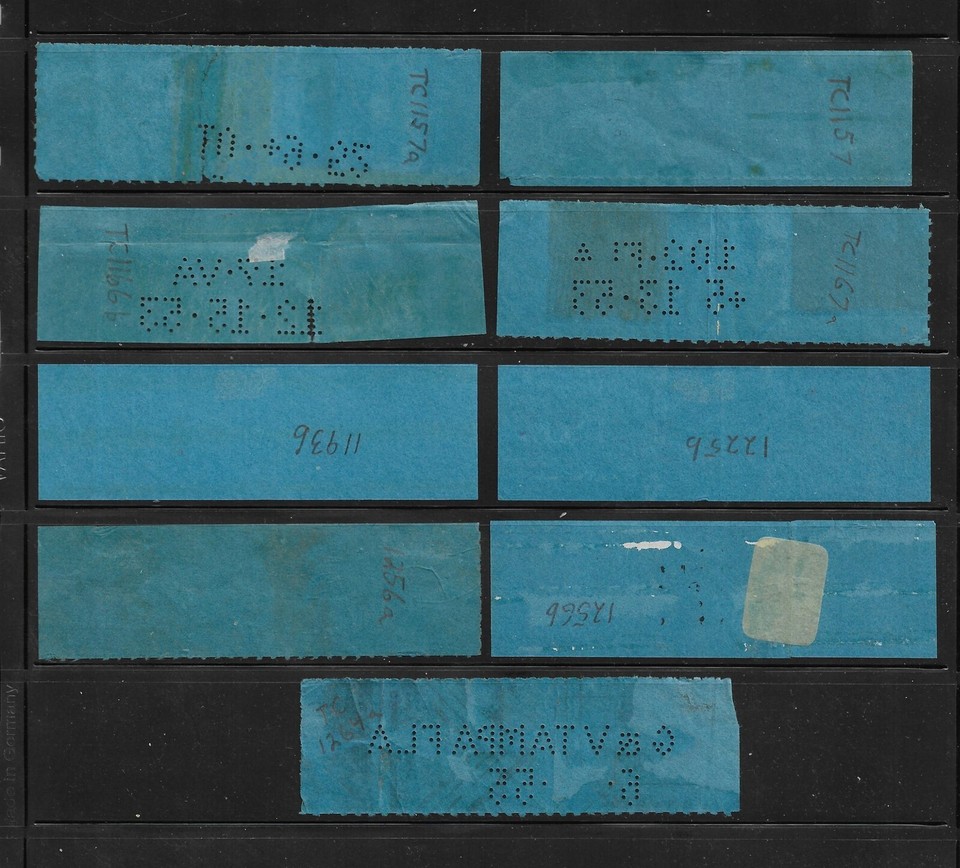 US Revenues: Taxpaid Cigars Stamps Springer TC#s; Series 122-25 (1952 ...