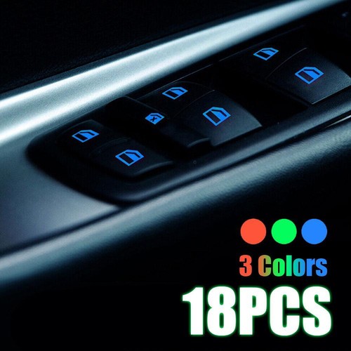 Car Window Button Luminous Sticker Lifter Switch Night Decals ...