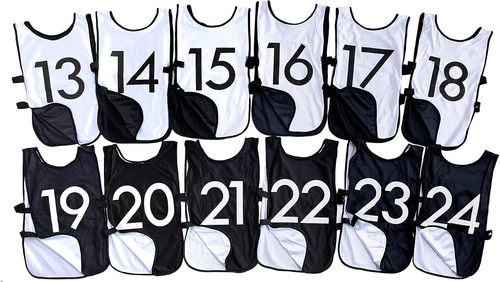 LVL10 Pro Sports Pinnies - Reversible Numbered Pinnies with Premium ...