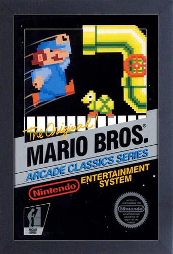 SUPER MARIO BROS ARCADE VIDEO GAME 13x19 FRAMED GELCOAT POSTER NINTENDO ...