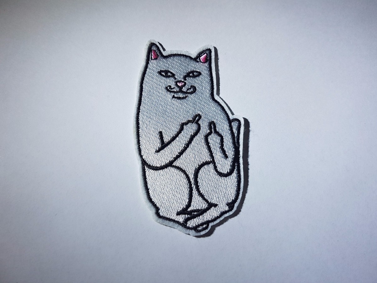 Rip N Dip Cat Logo Rip N Dip Lord Nermal Pet Bowl White