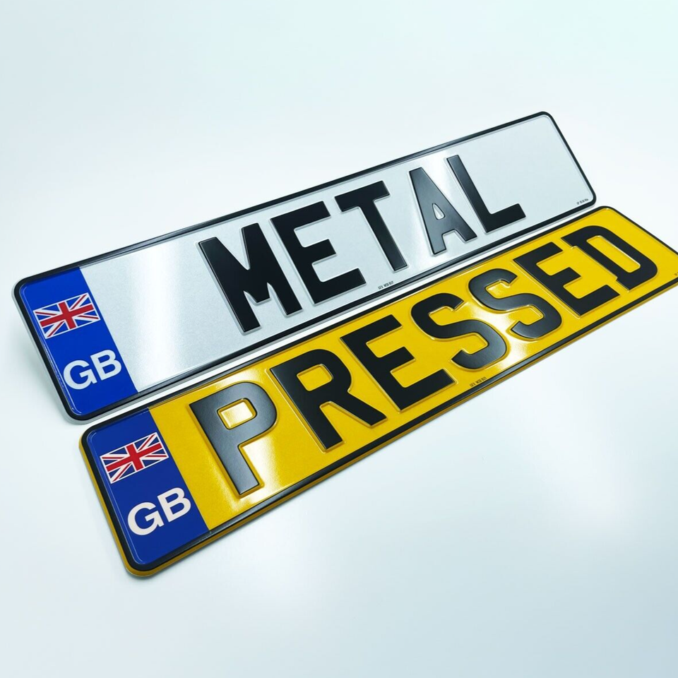 GB Great Britain Flag Badge Metal Aluminium Car Reg Pressed Number ...
