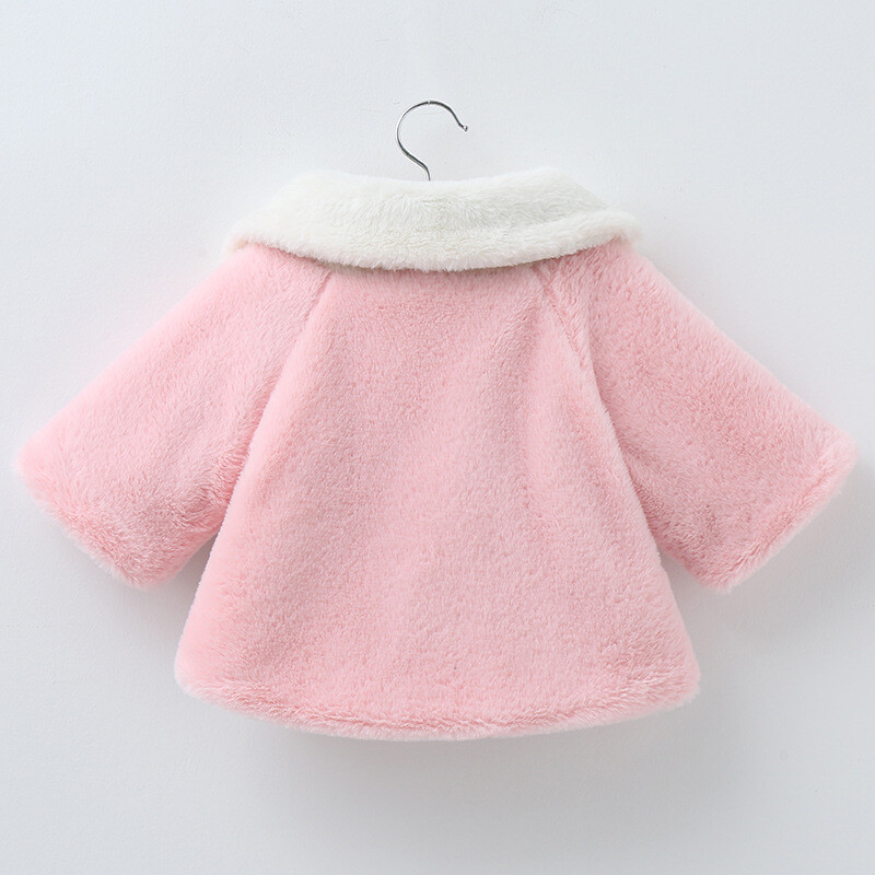 Infant Baby Girls Warm Rose Floral Thicken Coat Winter Outwear Jacket ...