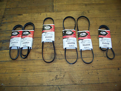 Gates Micro-V Assorted Belts K040340, K040450, K040358, K040529 -- 6 ...