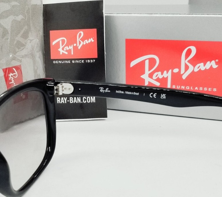 RAY BAN black/crystal grey gradient RB4154 601/32 57 sunglasses NEW IN ...