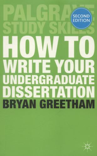 Macmillan Study Skills Ser.: How to Write Your Undergraduate ...