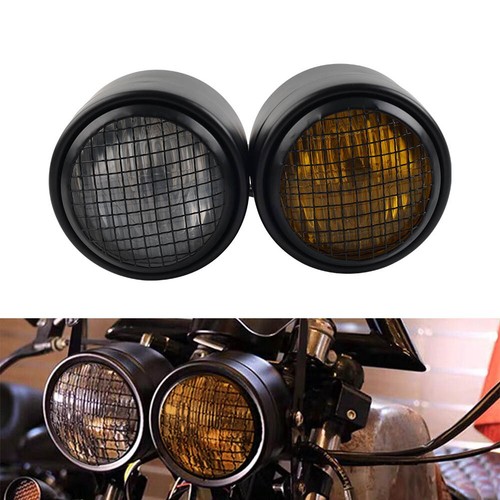 Motorcycle Twin Dominator Headlight Dual Lamp StreetFront Double ...