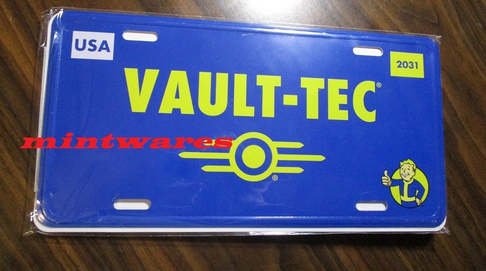 Fallout 3 4 76 New Vegas Vault-Tec Aluminum License Plate Sold Out ...