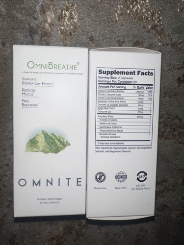 OmniBreathe Lung Cleanse & Detox Supplement by OMNITE -2 pack ...