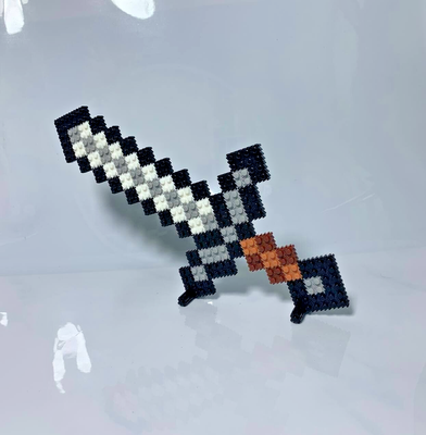 Minecraft Pixel Art Iron Sword