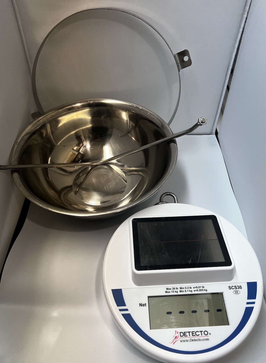 Dectecto Scale SCS30 Solar Hanging Scale 30lb With Pan Bow | eBay