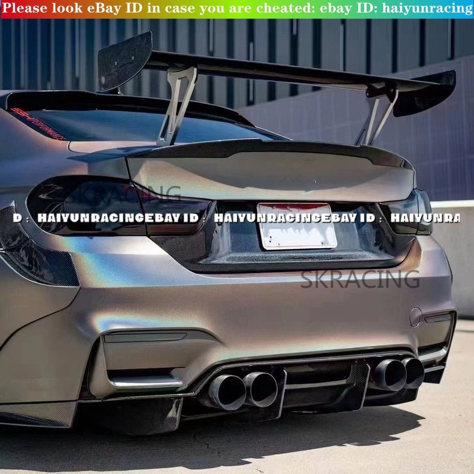 Real Carbon Fiber Rear Trunk GT Style Spoiler wing For BMW 14-17 F80 M3 ...