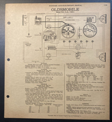1931 Oldsmobile F-31 1931 Packard 826 and 833 Auto Electrical Schematic ...