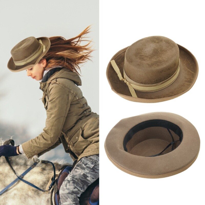 Distress Wool Hat Adult Cosplay Panama Hat Party Headwear Halloween ...