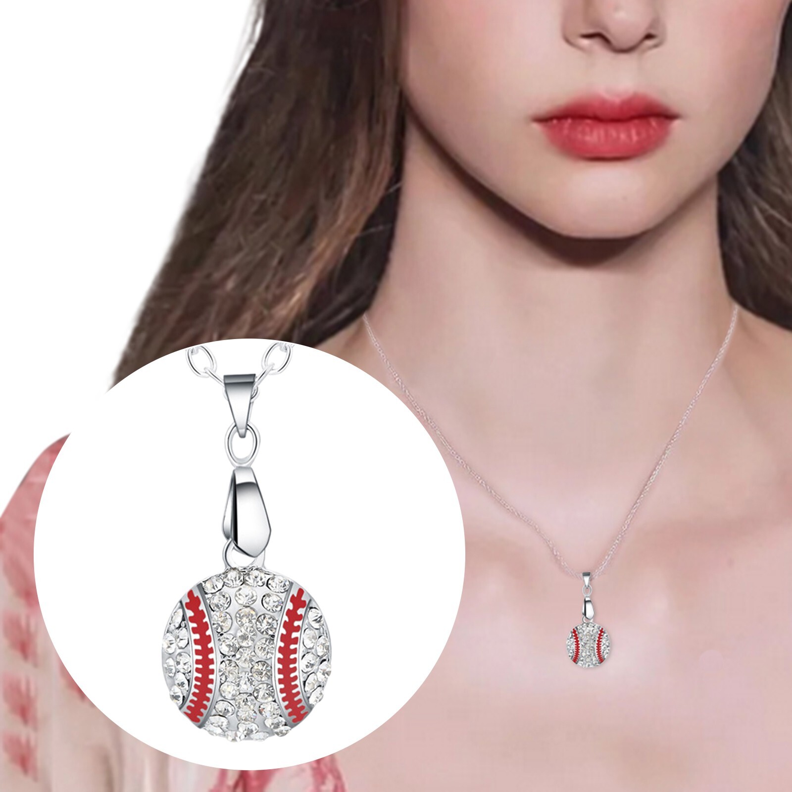 Valentines Day Necklace for Mom Baseball Necklaces For Men Man Necklace ...