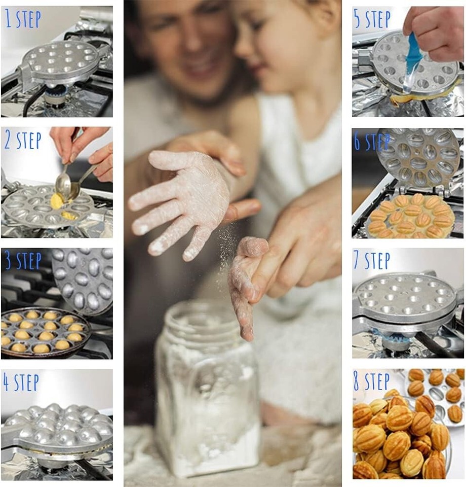 Cookie Assorted Maker - Oreshki Nuts 16 Mold Skillet - Oreshki Mold - Cookie ... | eBay