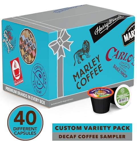 40 Count Decaf Coffee Variety Pack Single Serve K Cups Flavored Pods ...