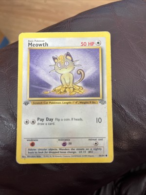 Meowth 56/64 Jungle 1st Edition Common Regular 1999 WOTC Pokemon TCG | eBay