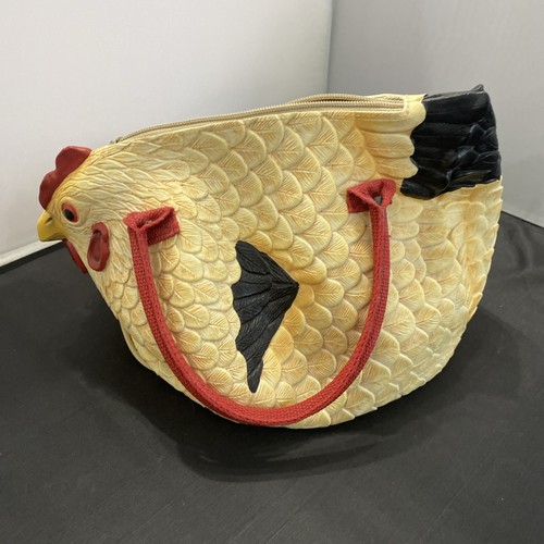 Chicken Purse Women's Top Handle Handbag Rubber NY CTLT Hen Rooster | eBay