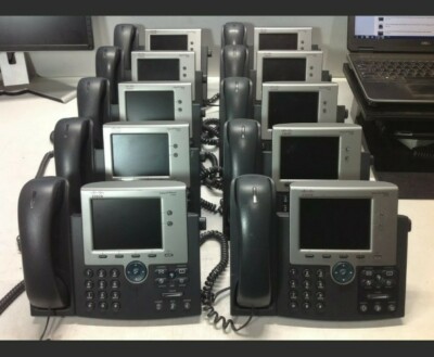 Lot of 8 Cisco CP-7945G 7945 VoIP Unified IP Phone home / office ...
