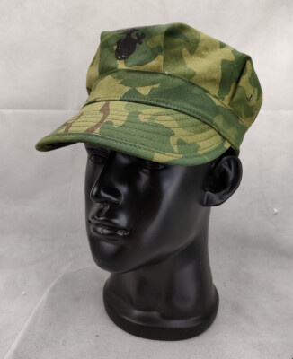 WW2 US MITCHELL OCTAGONAL CAP VINTAGE USMC CAMOUFLAGE MARINE CORPS ...