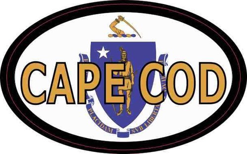 4 x 2.5 Oval Massachusetts Flag Cape Cod Sticker Car Truck Vehicle ...