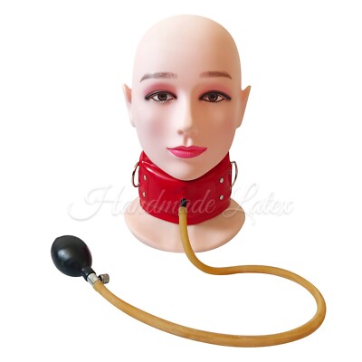 Latex Thicker Neck Corset Collar Inflatable Rubber Neck Collar Back ...
