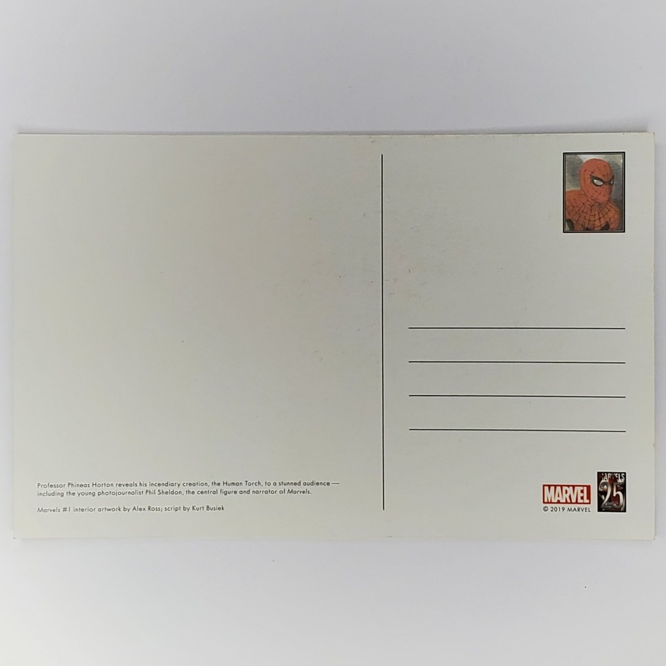 Human Torch Phineas Horton Postcard Marvel Art of Alex Ross Fantastic ...