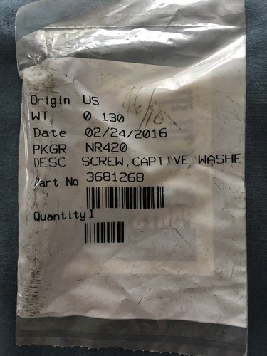 Cummins SCREW,CAPTIVE WASHER CAP 3681268 | eBay