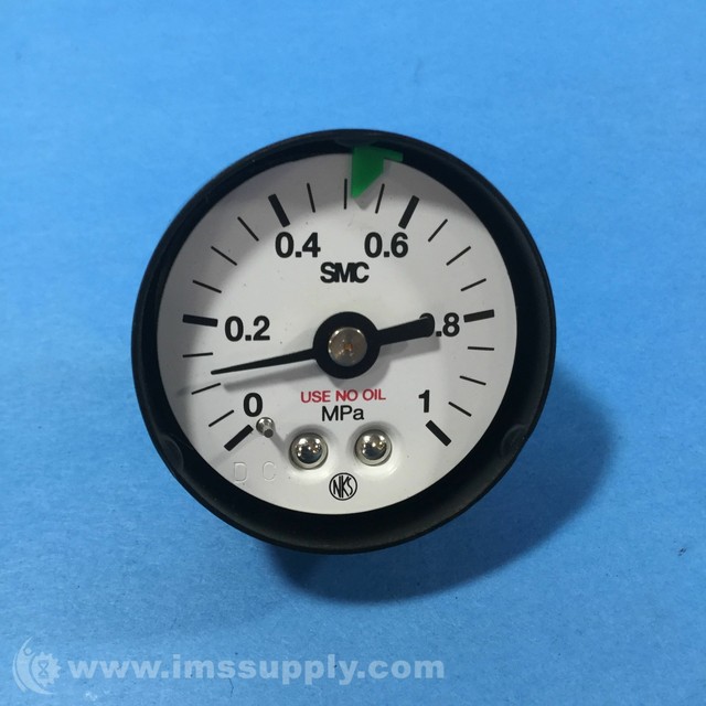 SMC Pneumatic Pressure Gauge, 0-1 MPa, with Green Marker 8416 | eBay