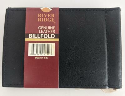 River Ridge Black Leather Bifold Wallet, Men's Billfold | eBay